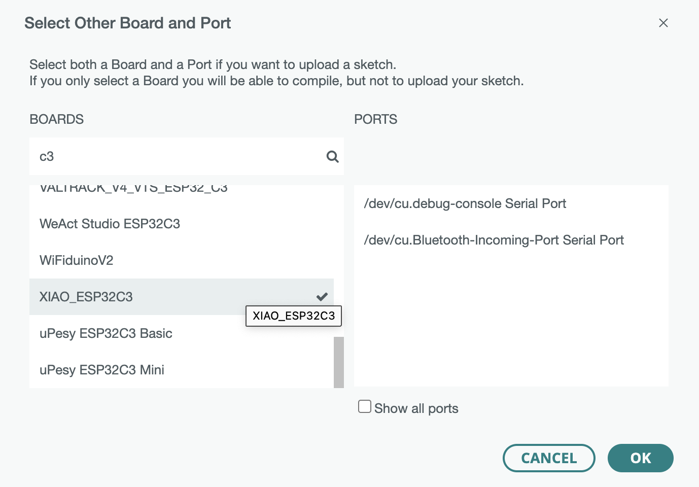 What board to select in arduino IDE for esp32-C3 with mini LCD - Nano ...