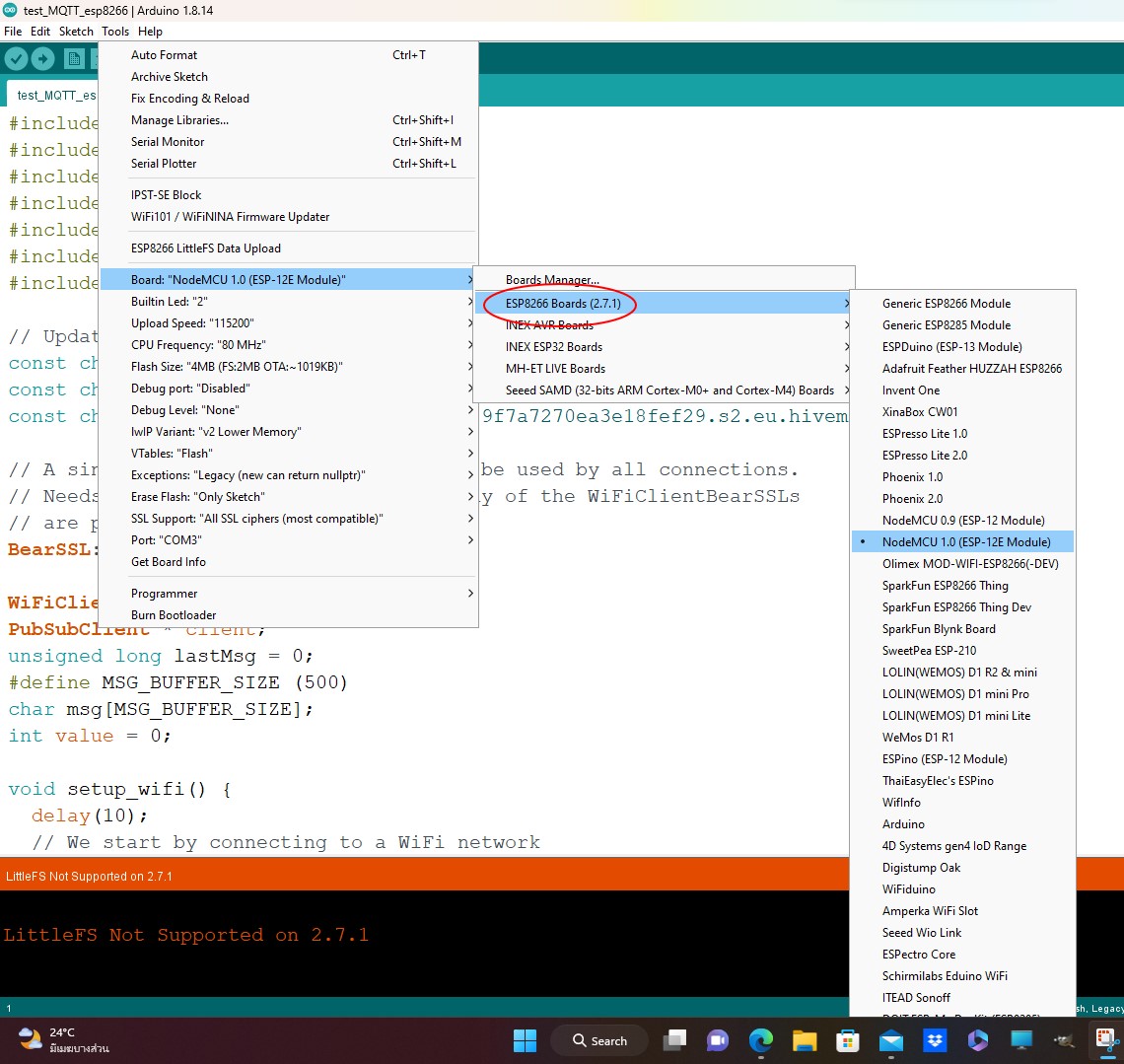 ESP8266 LittleFS Data Upload Error : LittleFS Not Supported on 2.7.1 - IDE 1.x - Arduino Forum