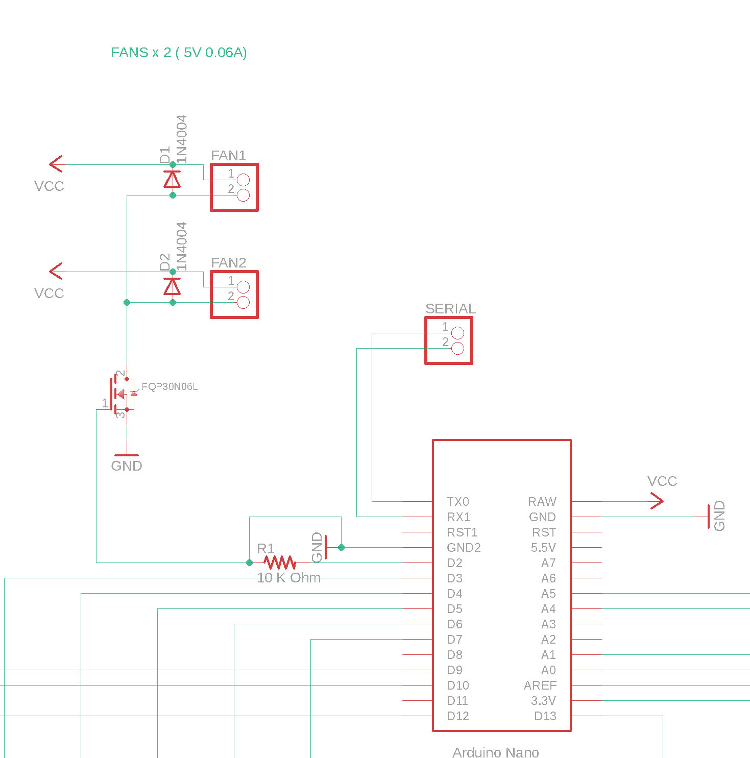 Controlling two micro fans (5V 0.06A) with a N-Channel Mosfet - General ...