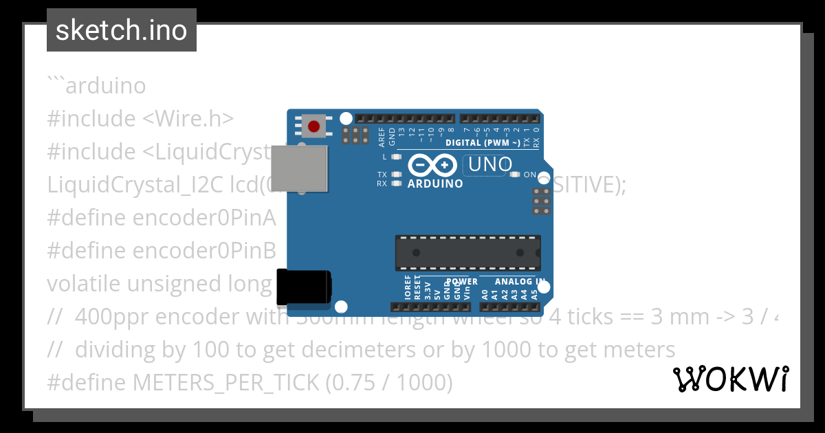 Measuring wheel with rotary encoder - Page 2 - Programming - Arduino Forum