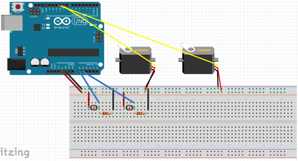 Problems with two servo motors and two LDRs - General Guidance ...