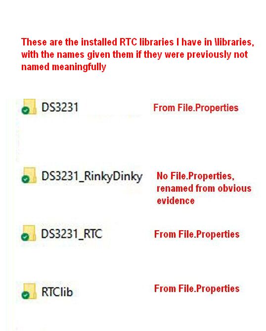 DS3231 library choices - Programming - Arduino Forum