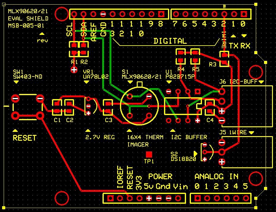 My first Arduino shield for the MLX90620/21 - General Guidance ...