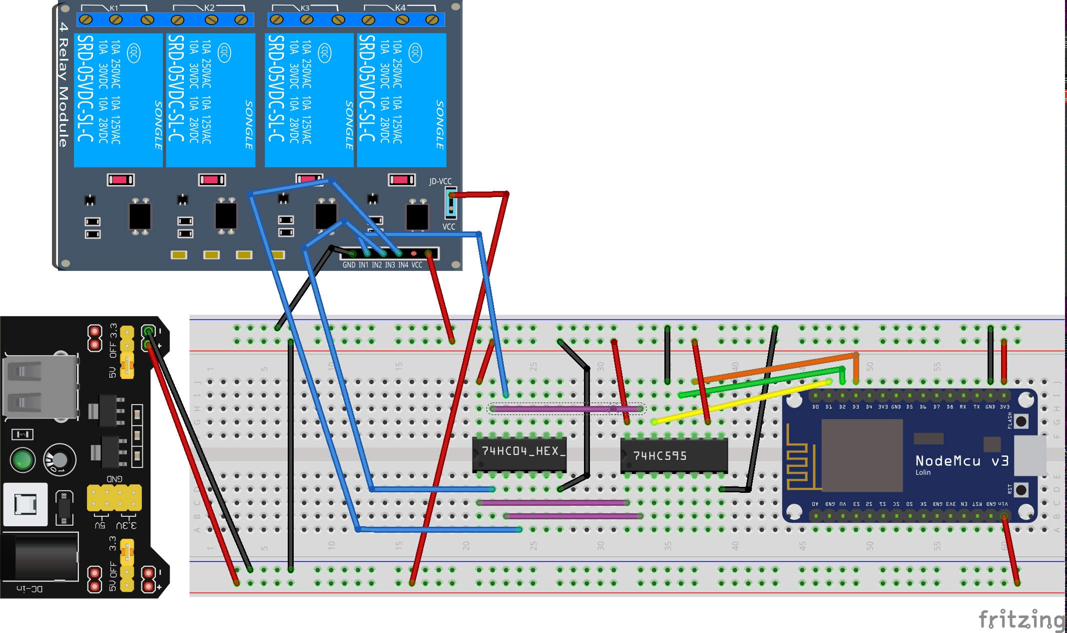Problemas en la desconexión-conexión a la alimentación con relés nodemcu 74hc595 - Hardware ...