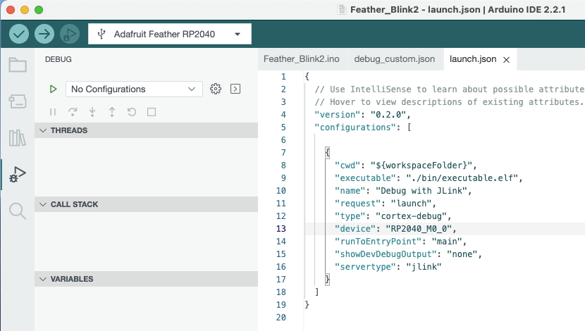 Debugging a RP2040 in Arduino with Segger J-Link - IDE 2.x - Arduino Forum