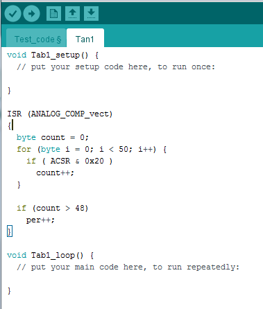 How the ISR (ANALOG_COMP_vect) to run inside a Tab? - Programming - Arduino Forum