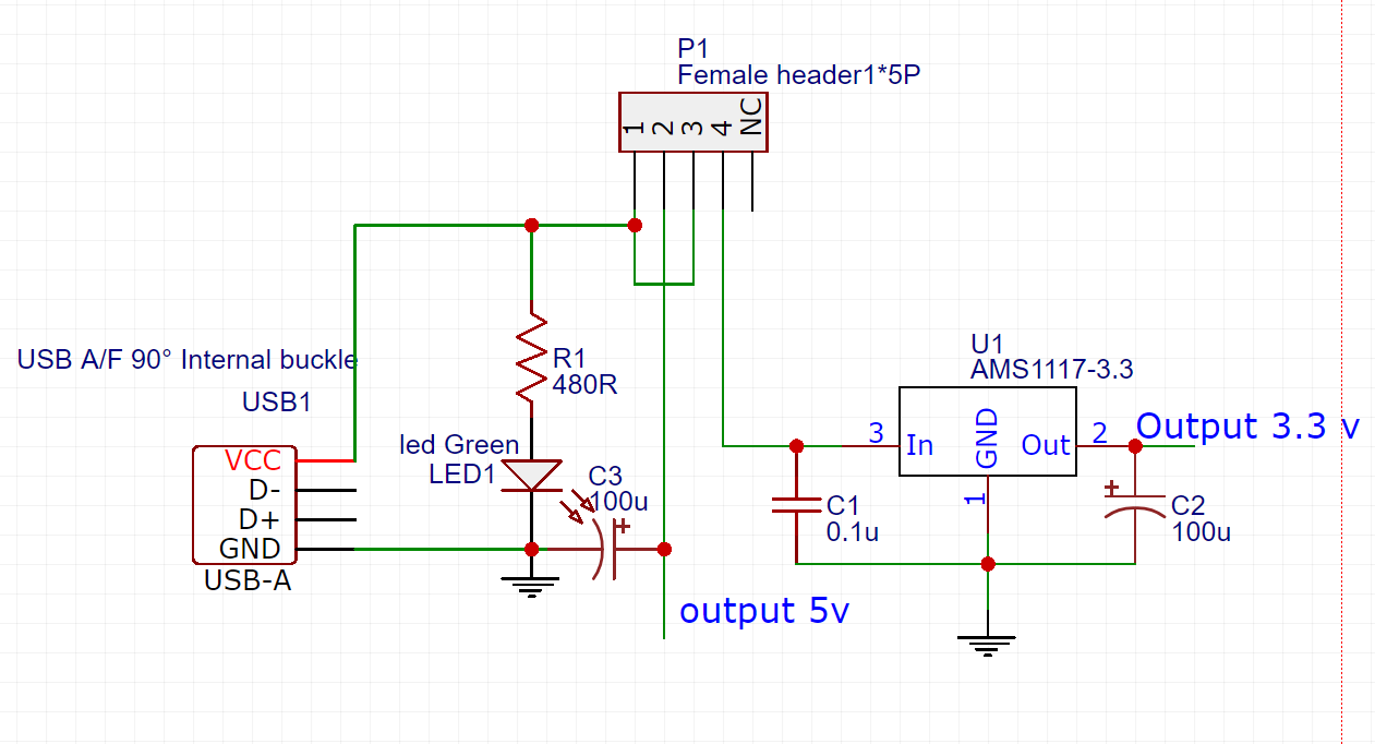 5v and 3.3v regulator circuit correctness check - General Electronics ...
