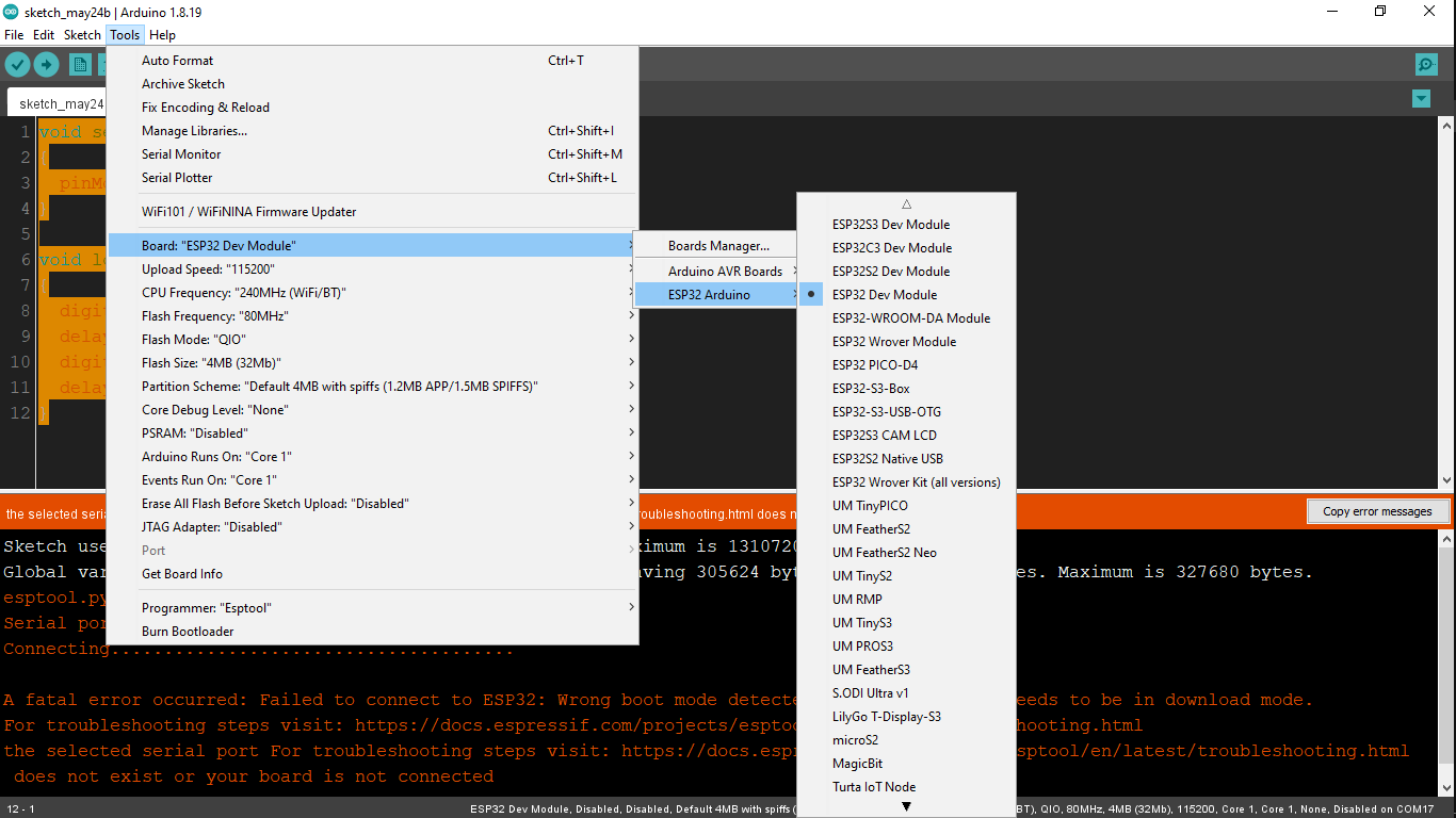 Setting up ESP32 - Uploading - Arduino Forum
