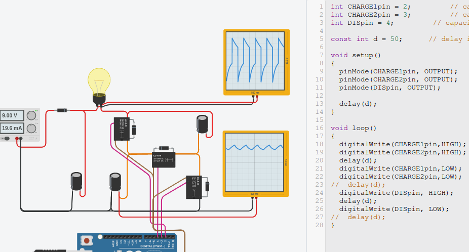 Sketch To Compare Voltages For Series Parallel Capacitor Switching Circuit Programming 4060