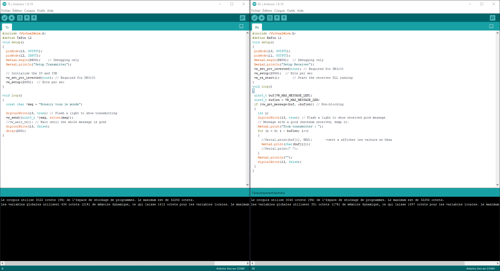 Sending a message with 433Mhz TX module and receive with SDR antenna - Networking, Protocols ...