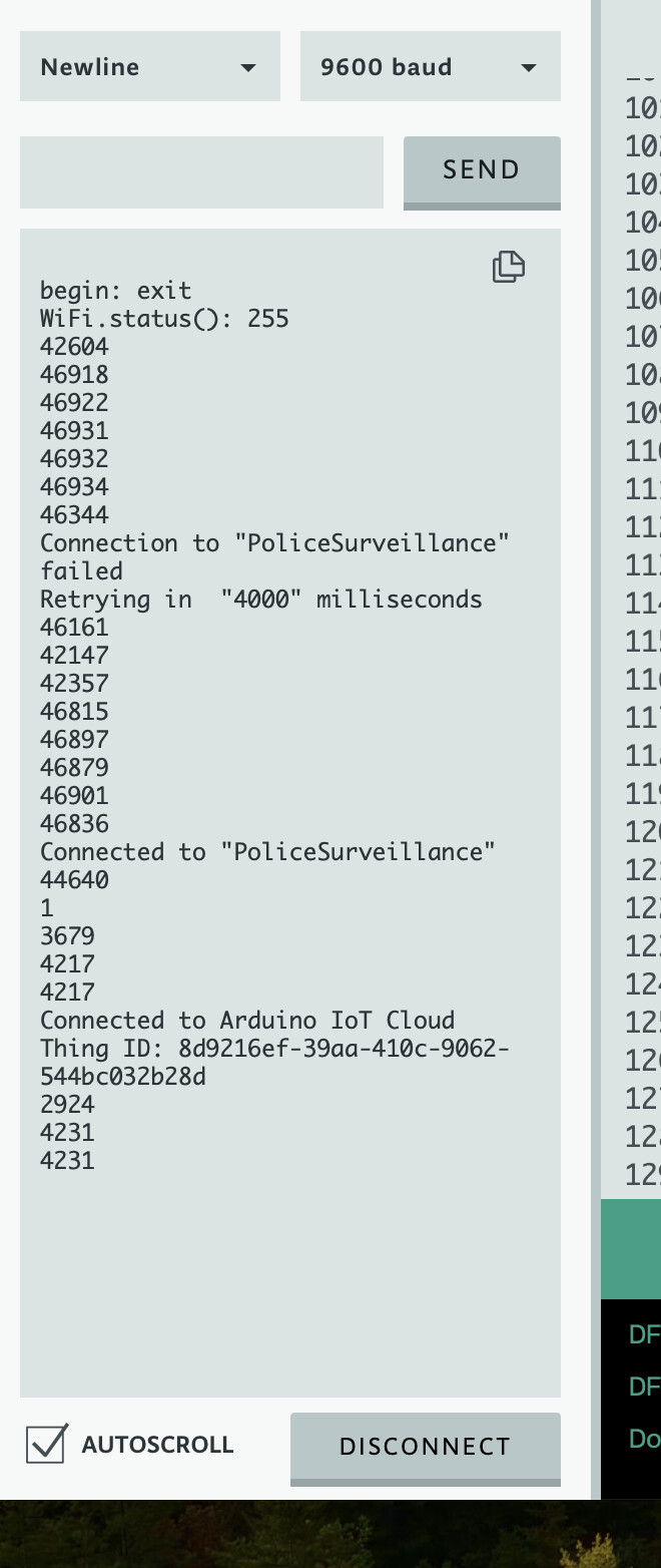 Connecting causes thing to pause - Cloud IoT - Arduino Forum