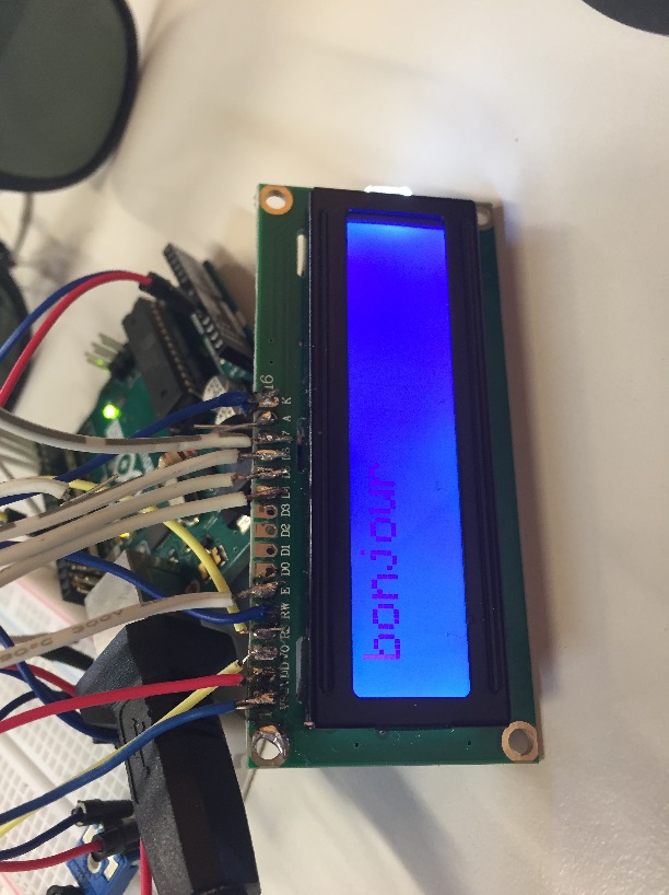 My LCD display say Hello and the display is filling up with lines ...