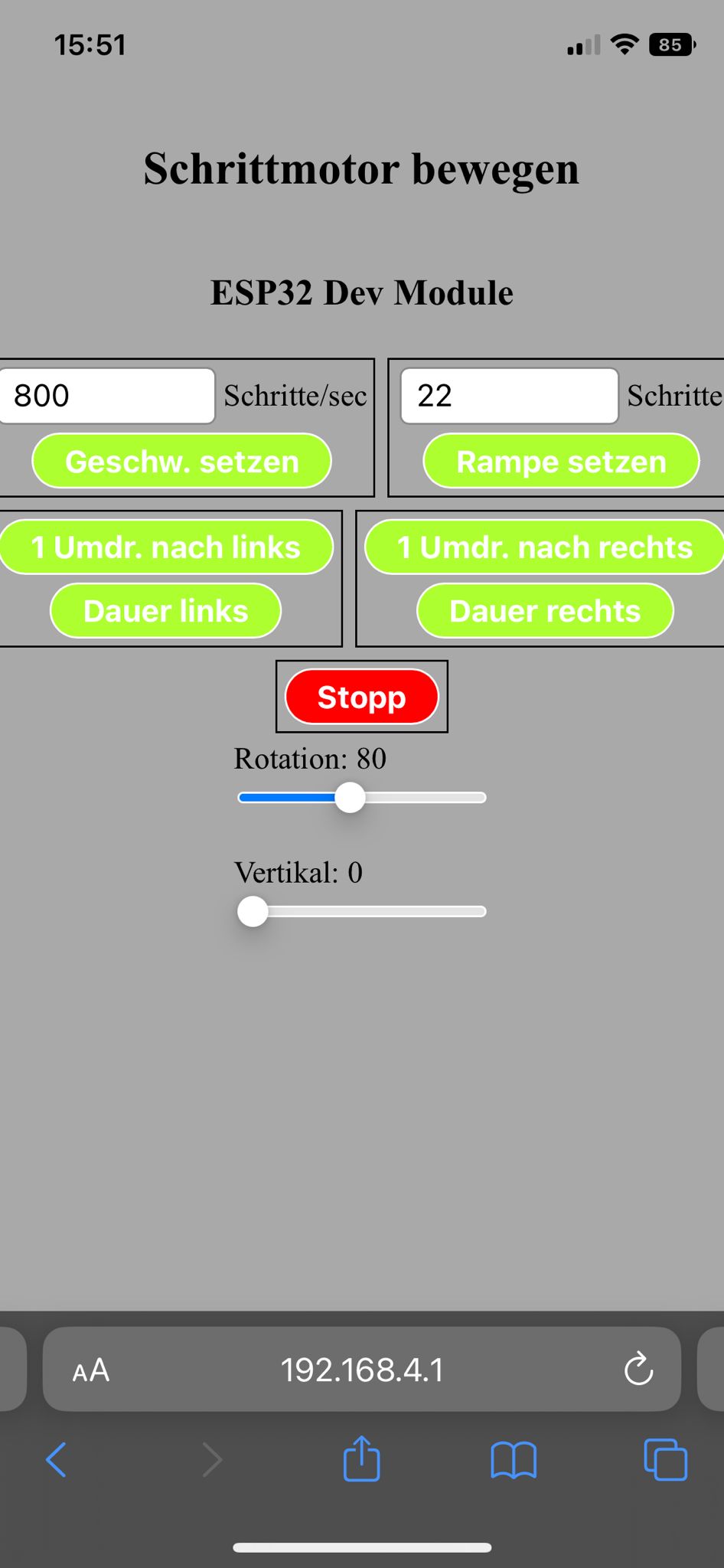 Mobatools Web Servo & Stepper - Page 2 - Deutsch - Arduino Forum