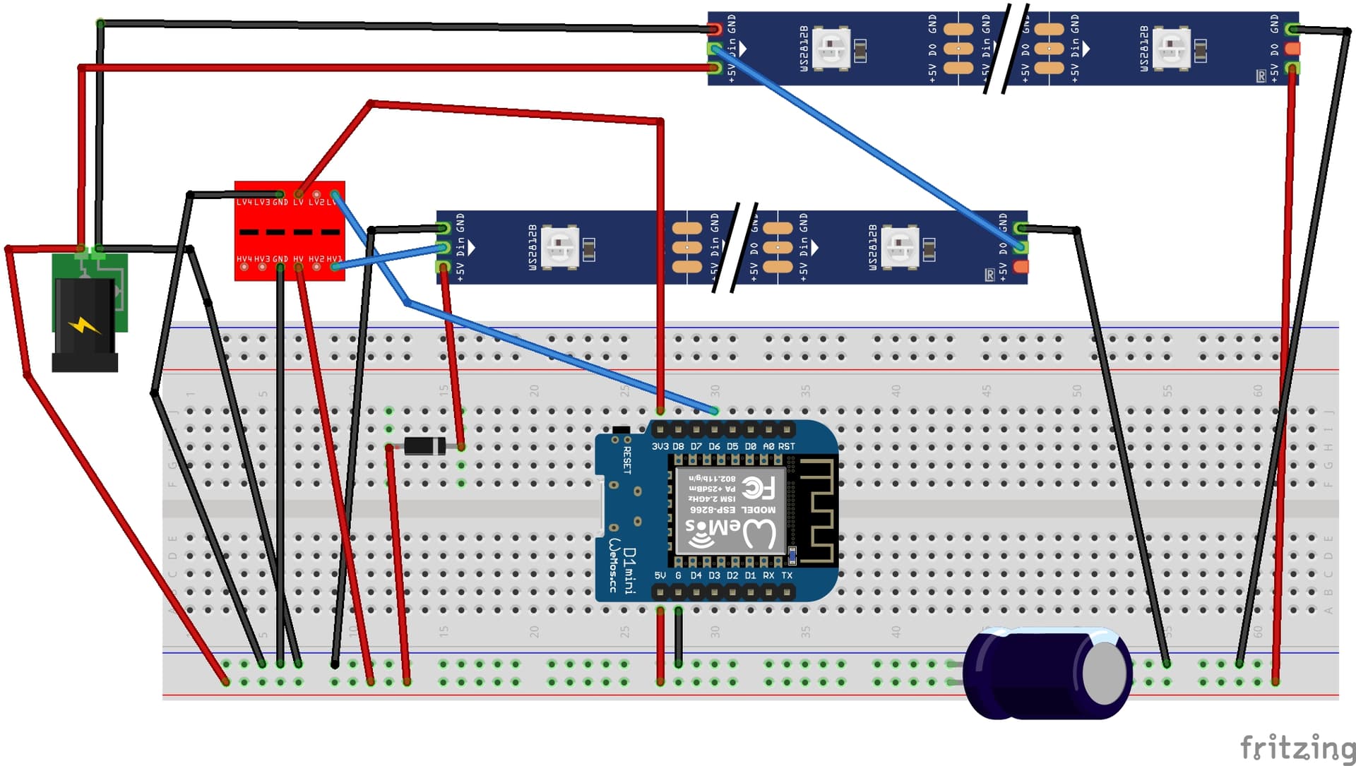 Wemos D1 zur LED Ansteuerung: Flackern - Page 2 - Deutsch - Arduino Forum