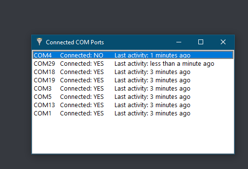 Little tool for listing the COM ports - General Discussion - Arduino Forum