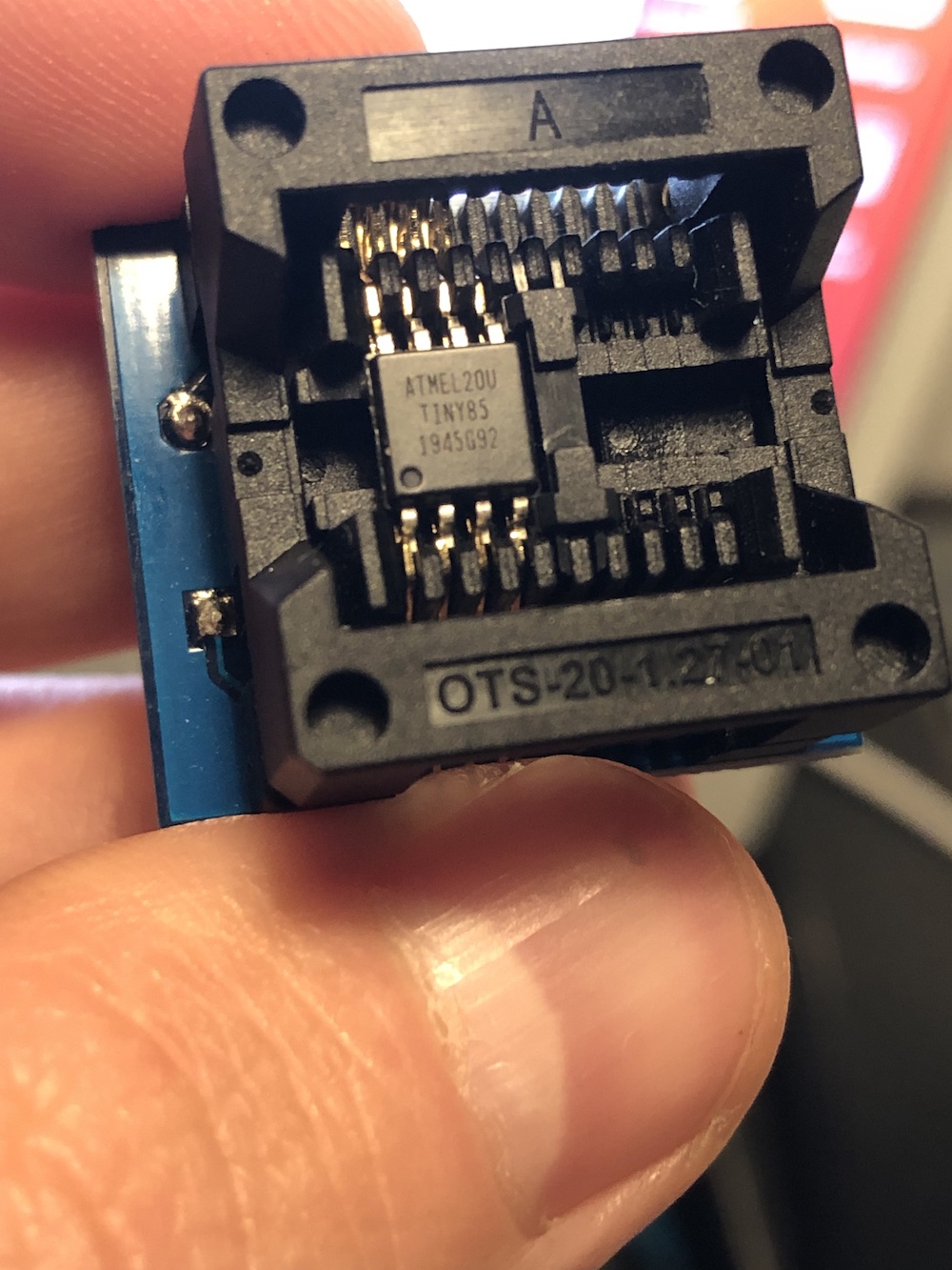 (Solved) Attiny85 SOIC-8 20U impossible to program - Uploading - Arduino Forum