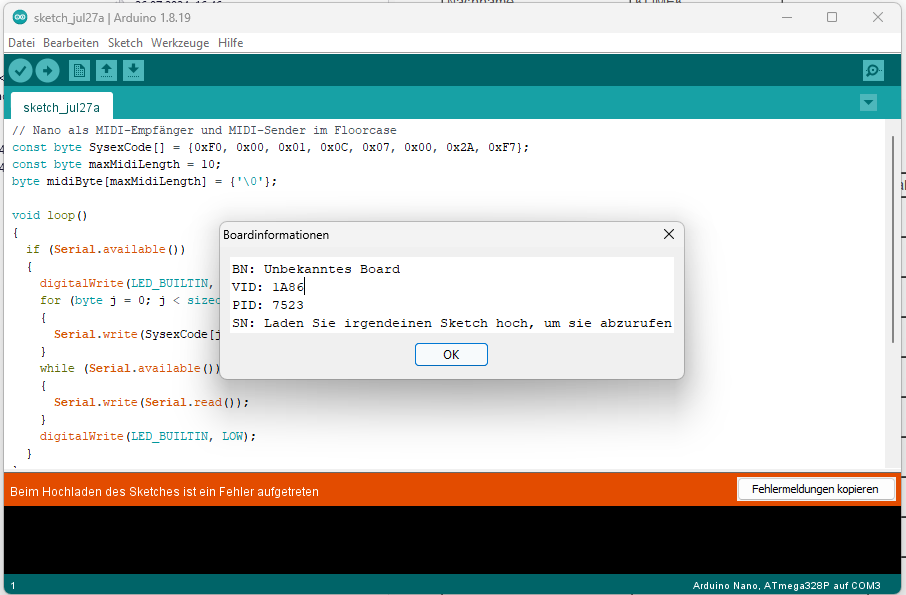 Mittels MIDI-Controller ein Sysex-Code in den Signalfluss einbinden - Page 8 - Deutsch - Arduino ...