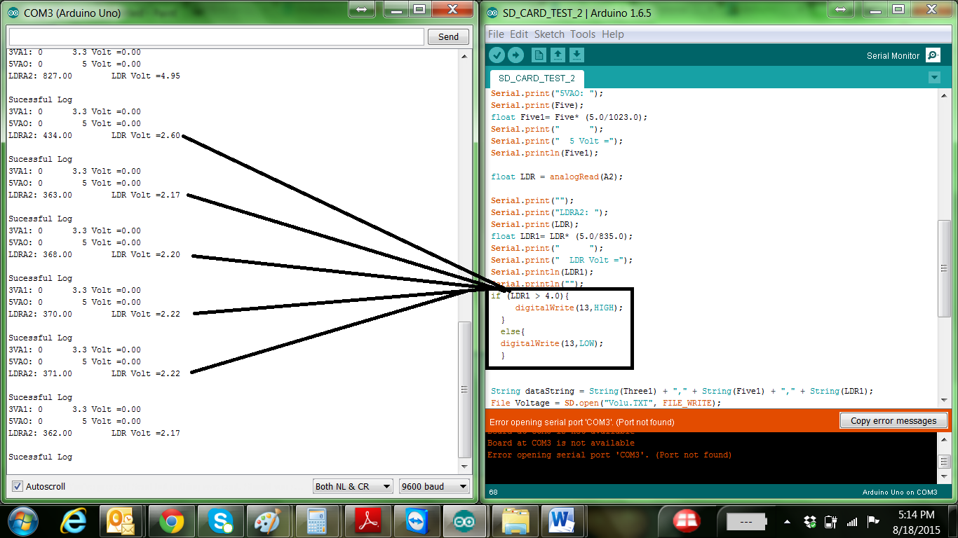 Arduino Uno Program If Statement Issue comparator Programming