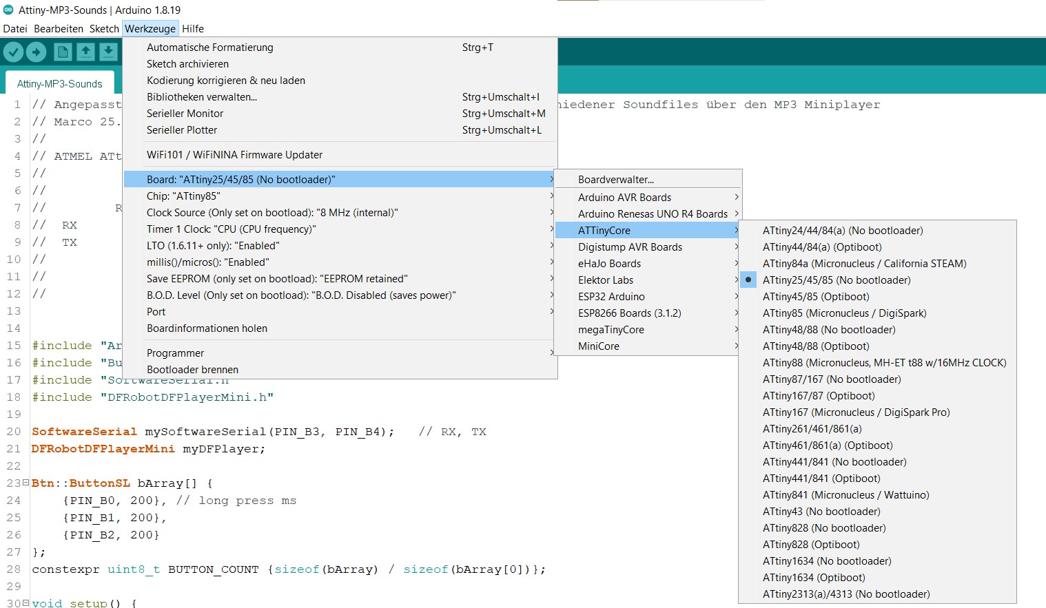 Soundmaschine für ATtiny85 - Page 3 - Deutsch - Arduino Forum