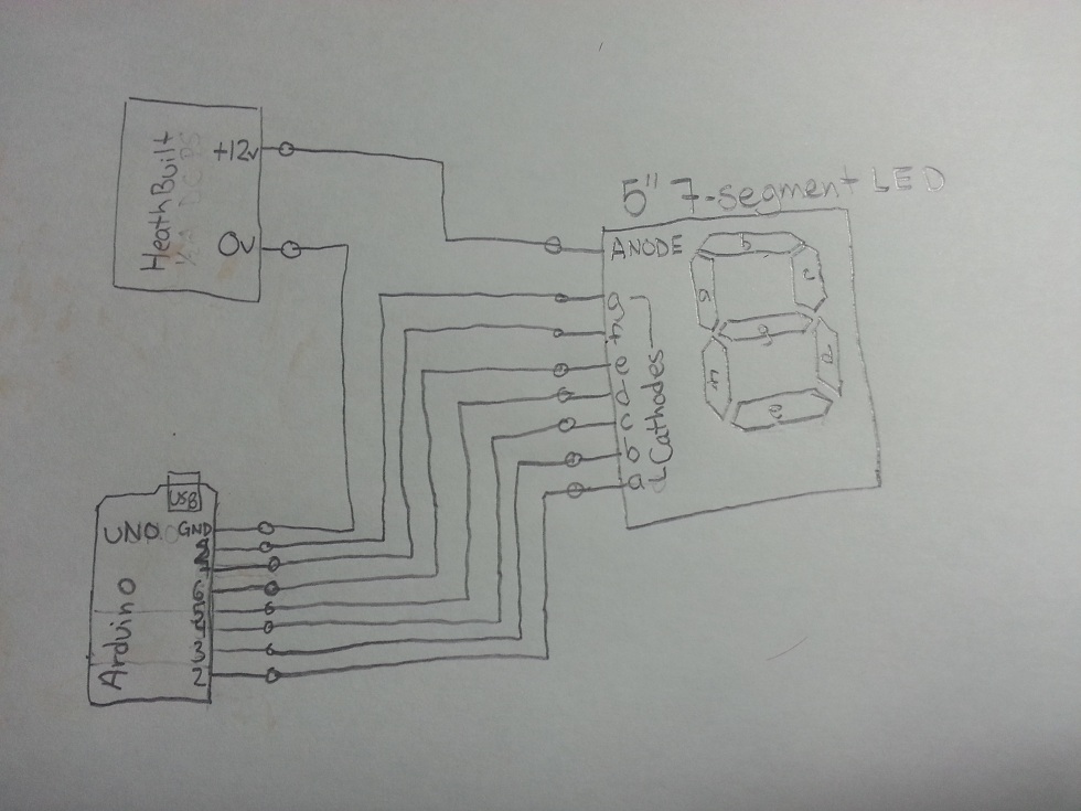 Common Anode 5" 7-segment LED - LEDs and Multiplexing - Arduino Forum