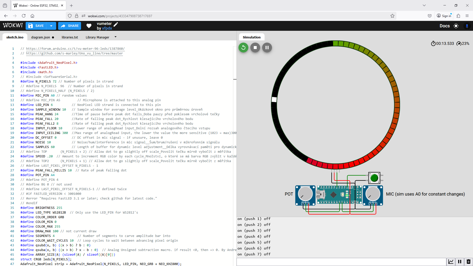 VU meter 96 leds - Page 2 - Programming - Arduino Forum