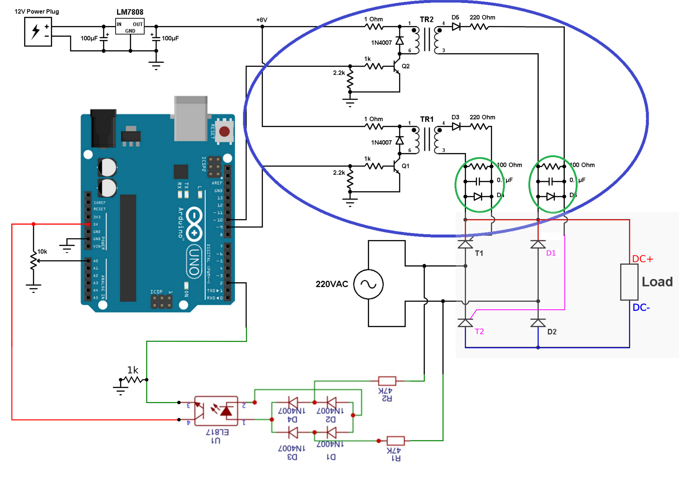 How to use arduino to control big DC motor by using thyristors.? - Page ...