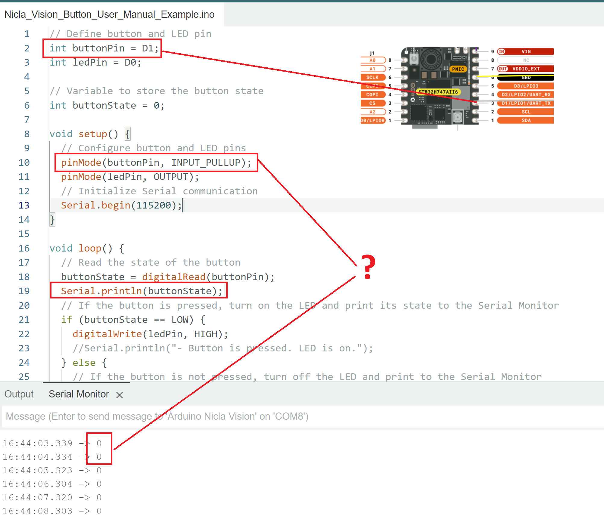 Nicla Vision Pullup resistor not pulling up (Beginner) - Nicla Vision - Arduino Forum