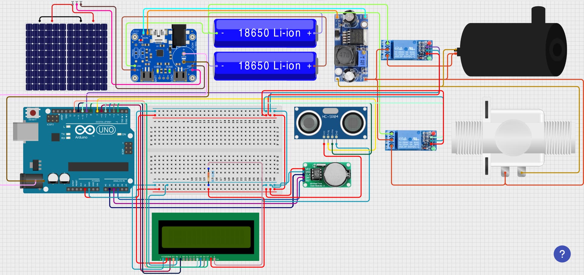 Assistance required with Automated Solar Panel Powered Sprinkler System ...