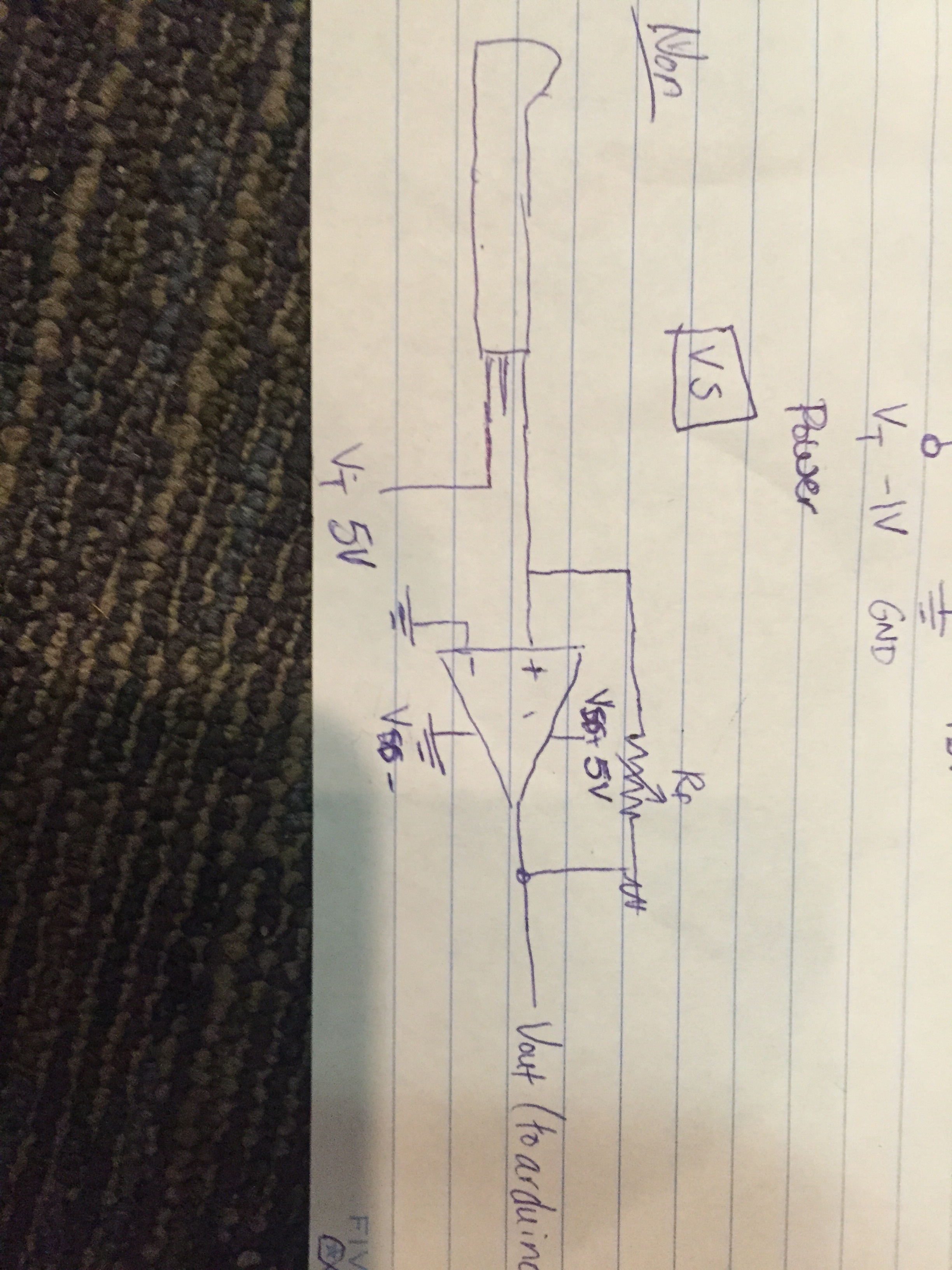 Non inverting amplifier for use with tekscan a201 flexiforce sensor and ...