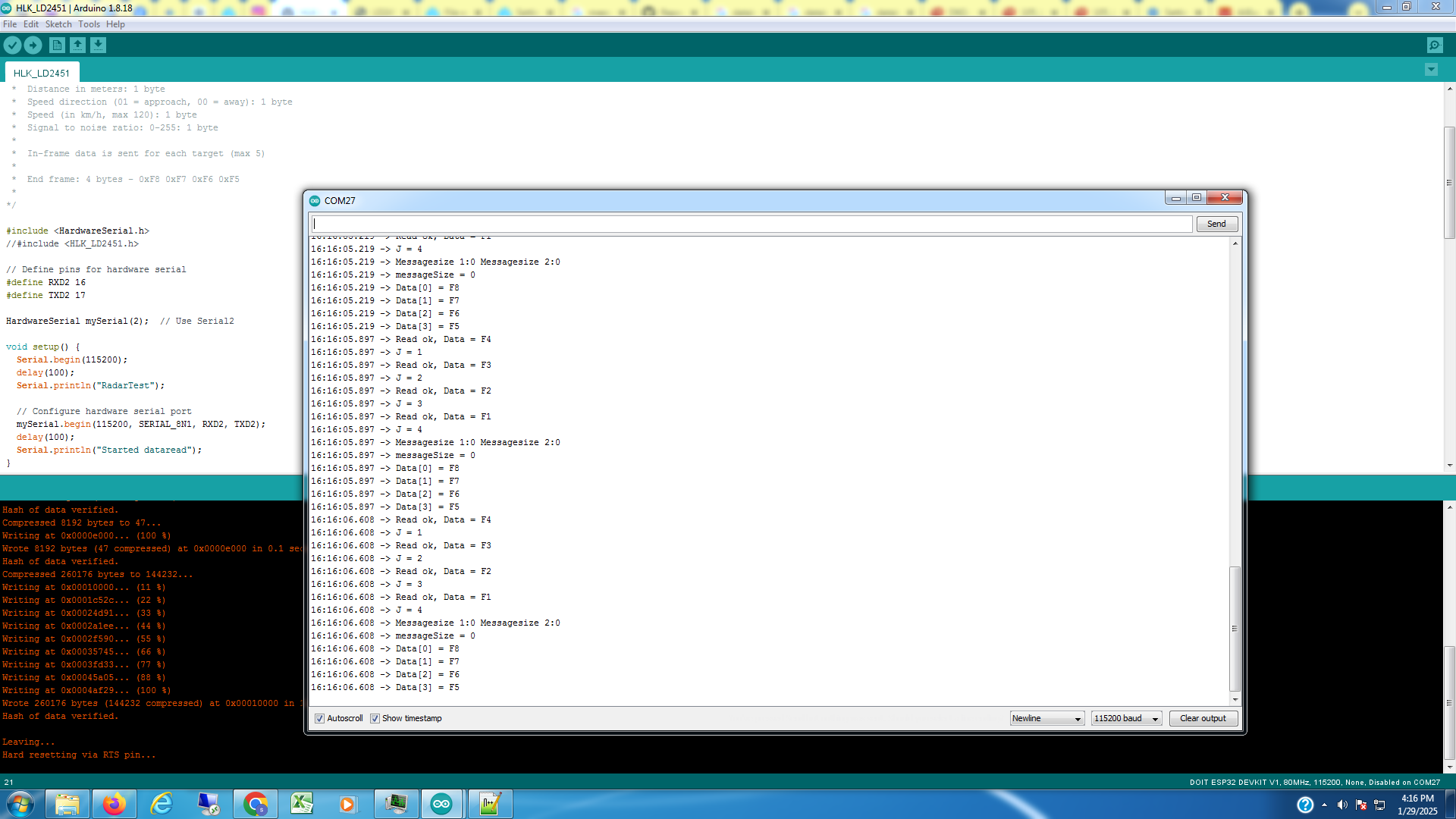Using HLK LD2451 radar for speed measurment - Page 3 - Science and Measurement - Arduino Forum