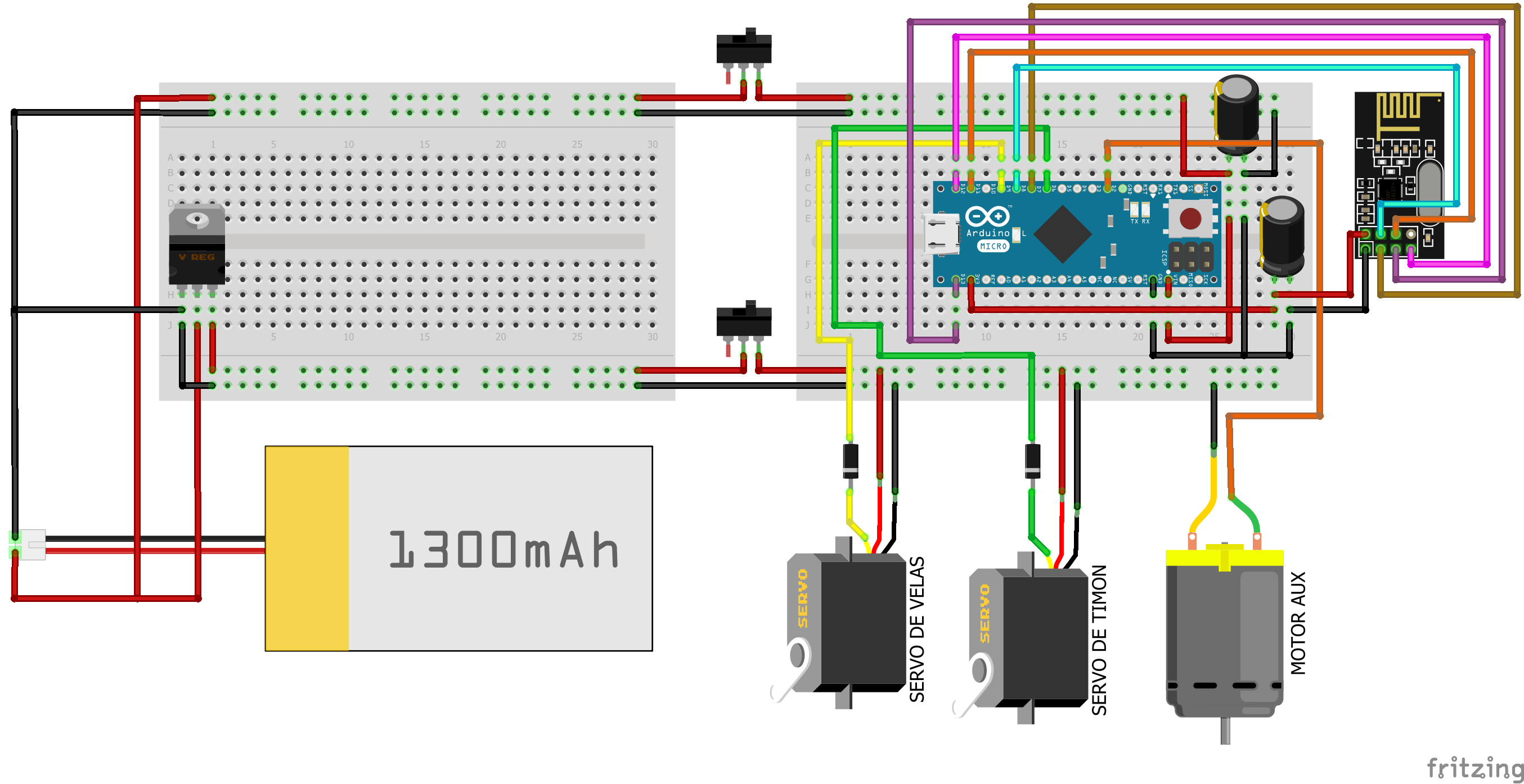 Proyecto Barco Velero RadioControl (Nano+NRF24) - Proyectos - Arduino Forum