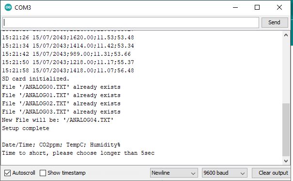 My Datalogger SCD30 code wont print values on Sd Card - SOLVED - Page 2 - Storage - Arduino Forum