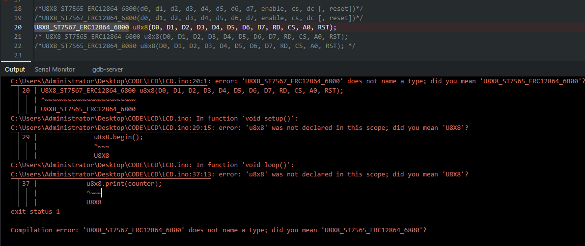 Question/Issue with/about U8X8 lib - General Guidance - Arduino Forum