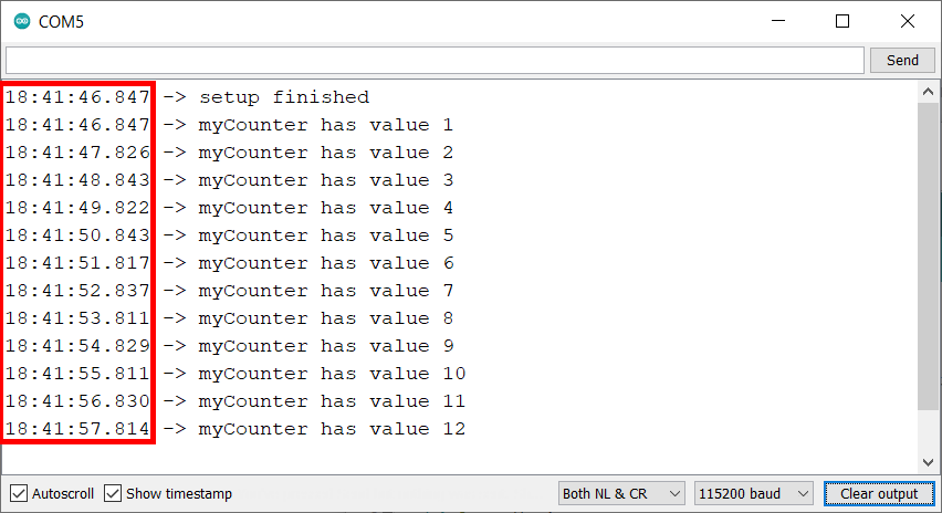 Using the serial monitor for debugging / analysing what is going on ...