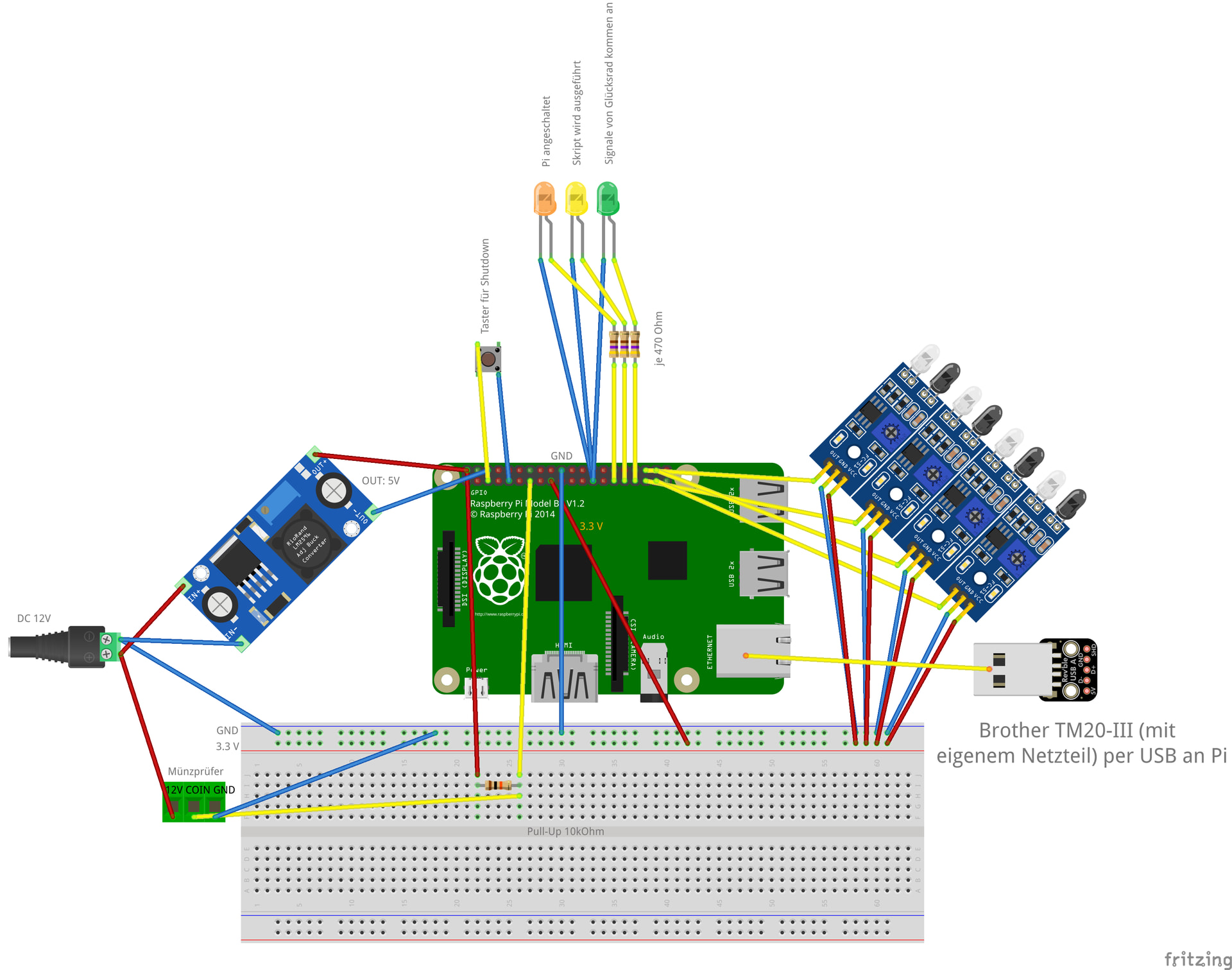 Genereller Aufbau und Spannungsversorgung so ok? - Deutsch - Arduino Forum