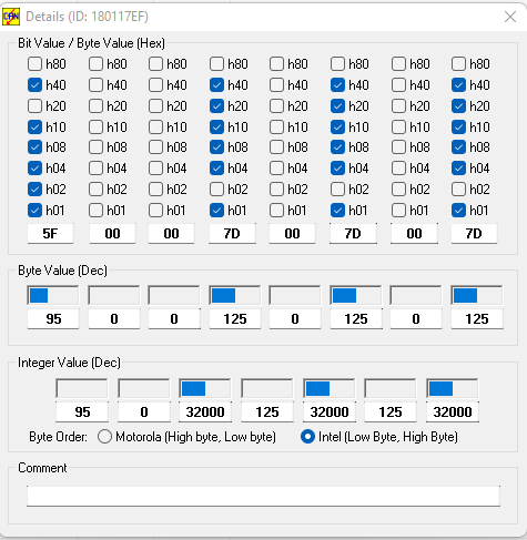 CAN BUS Intel format data - Networking, Protocols, and Devices ...