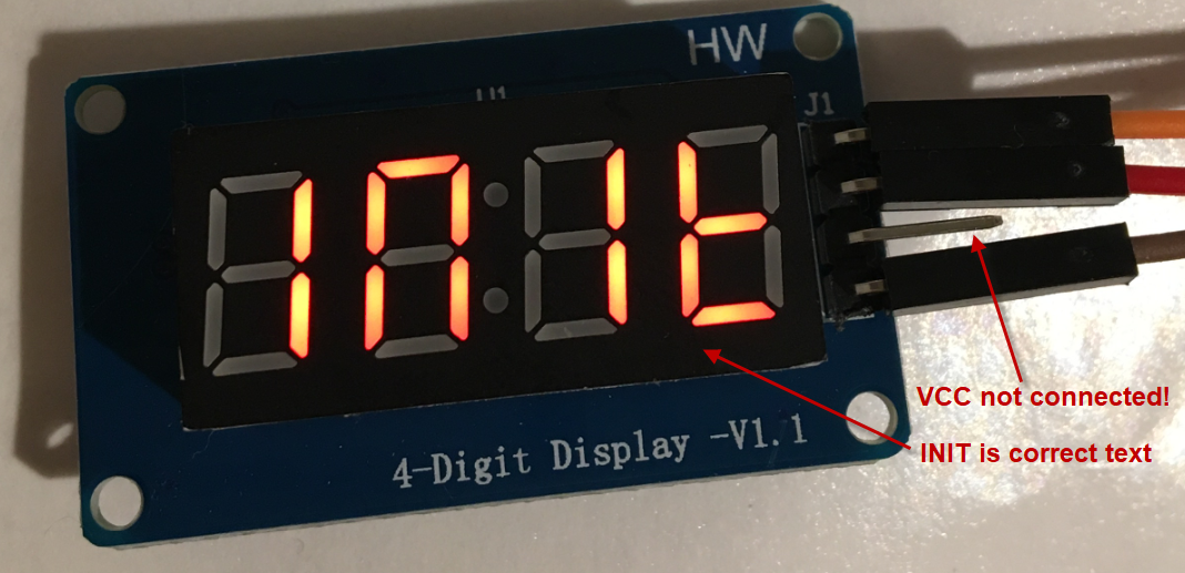 4 digit TM1637 - VCC is optional?! - Displays - Arduino Forum