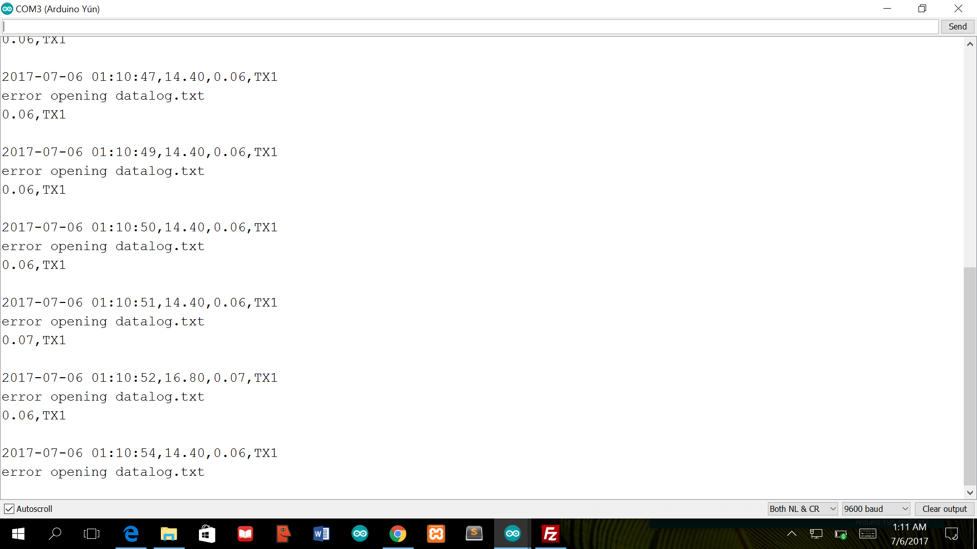 Error opening datalog using Arduino Yun and AltSoftSerial - Yún - Arduino Forum