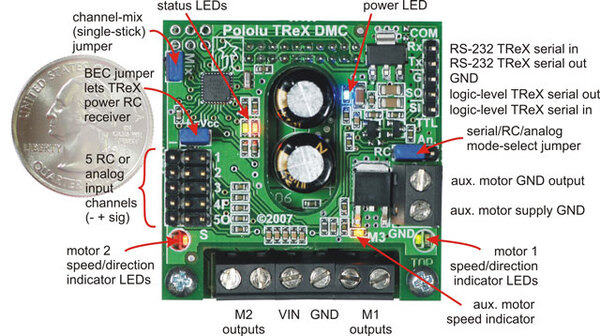 Pololu TReX motor controller + Arduino: Serial or Analog inputs - General Guidance - Arduino Forum