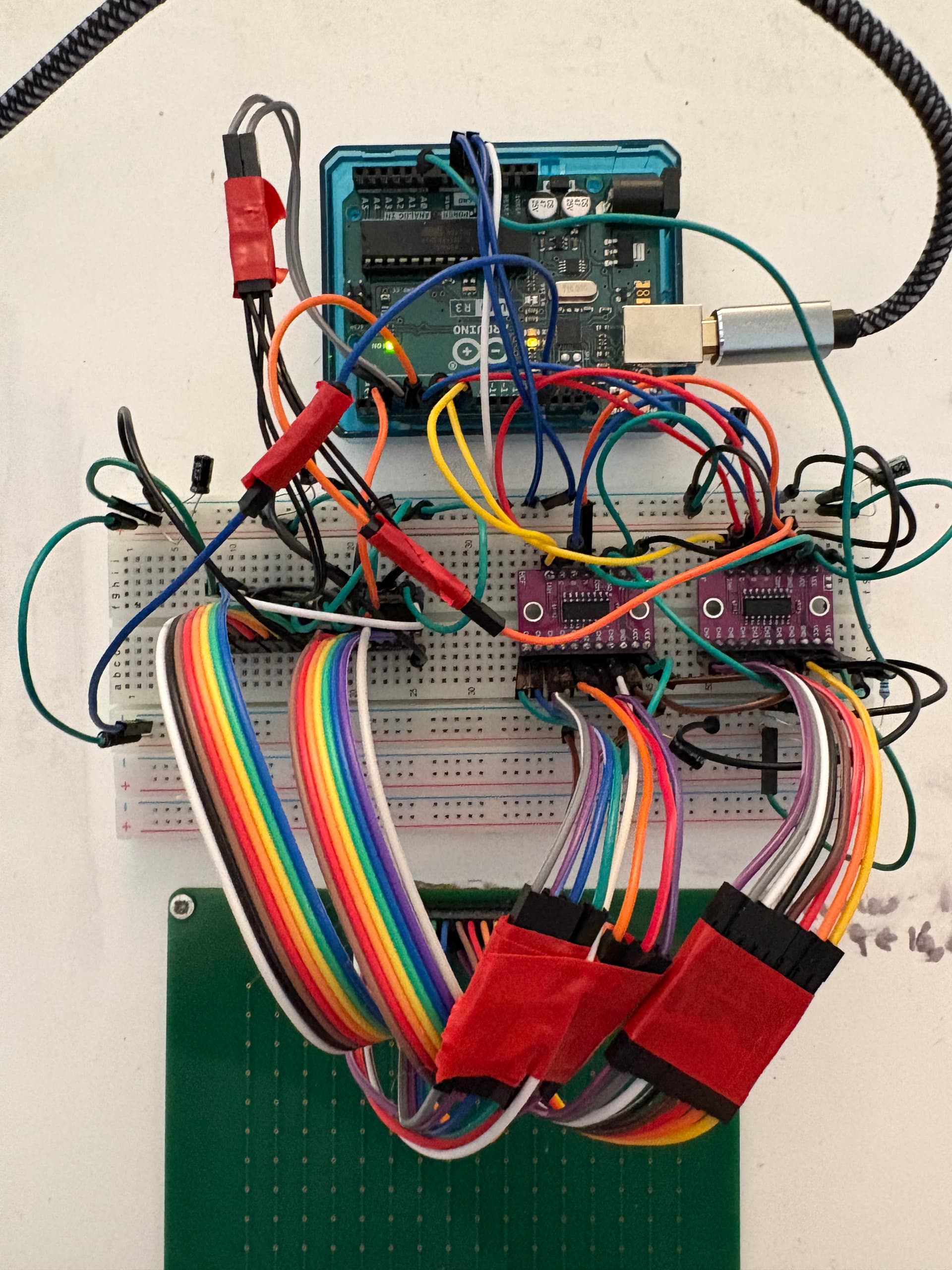 Help adjusting the code for ThruMatrix FSR Array 10x16 to a ShuntMatrix FSR Array 16 x16 ...