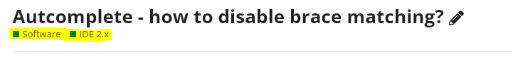 Autcomplete - how to disable brace matching? - IDE 2.x - Arduino Forum Autcomplete - how to disable brace matching? - IDE 2.x - Arduino Forum