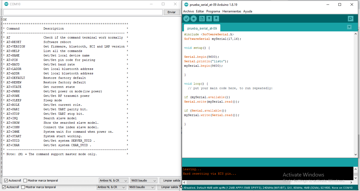 BLE AT-09 CC2541 modulo bluetooth no puedo configurarlo con ESP32 - Hardware - Arduino Forum