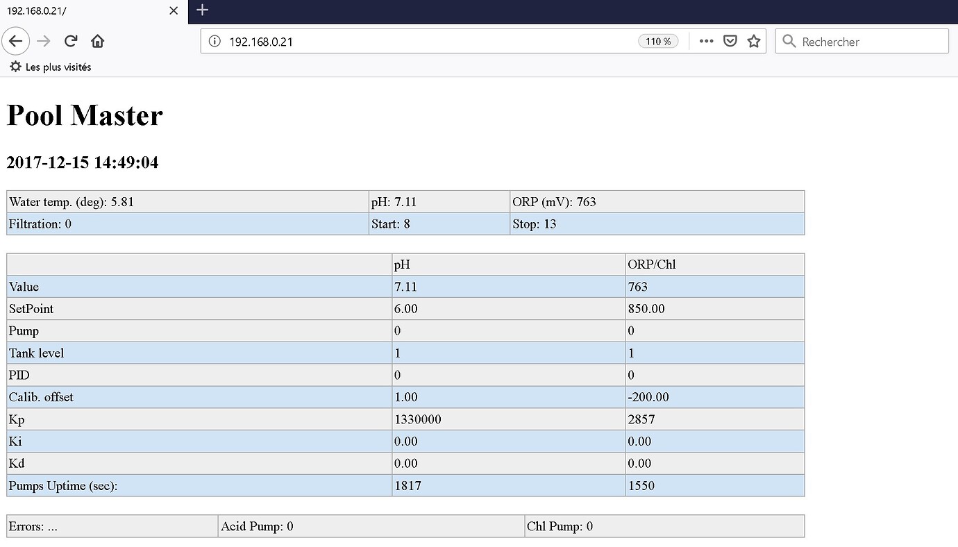PoolMaster: gestion et domotisation de ma piscine - Page 49 - Réalisations et Projets Finis ...