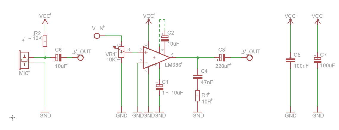 Improve sound detection with ADC via LM386 amplifier - Audio - Arduino Forum