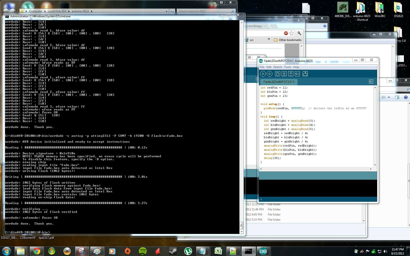 Mega2560 as ICSP to Attiny2313 with avrdude -- did I do it right?! also, fuses. - 3rd Party ...