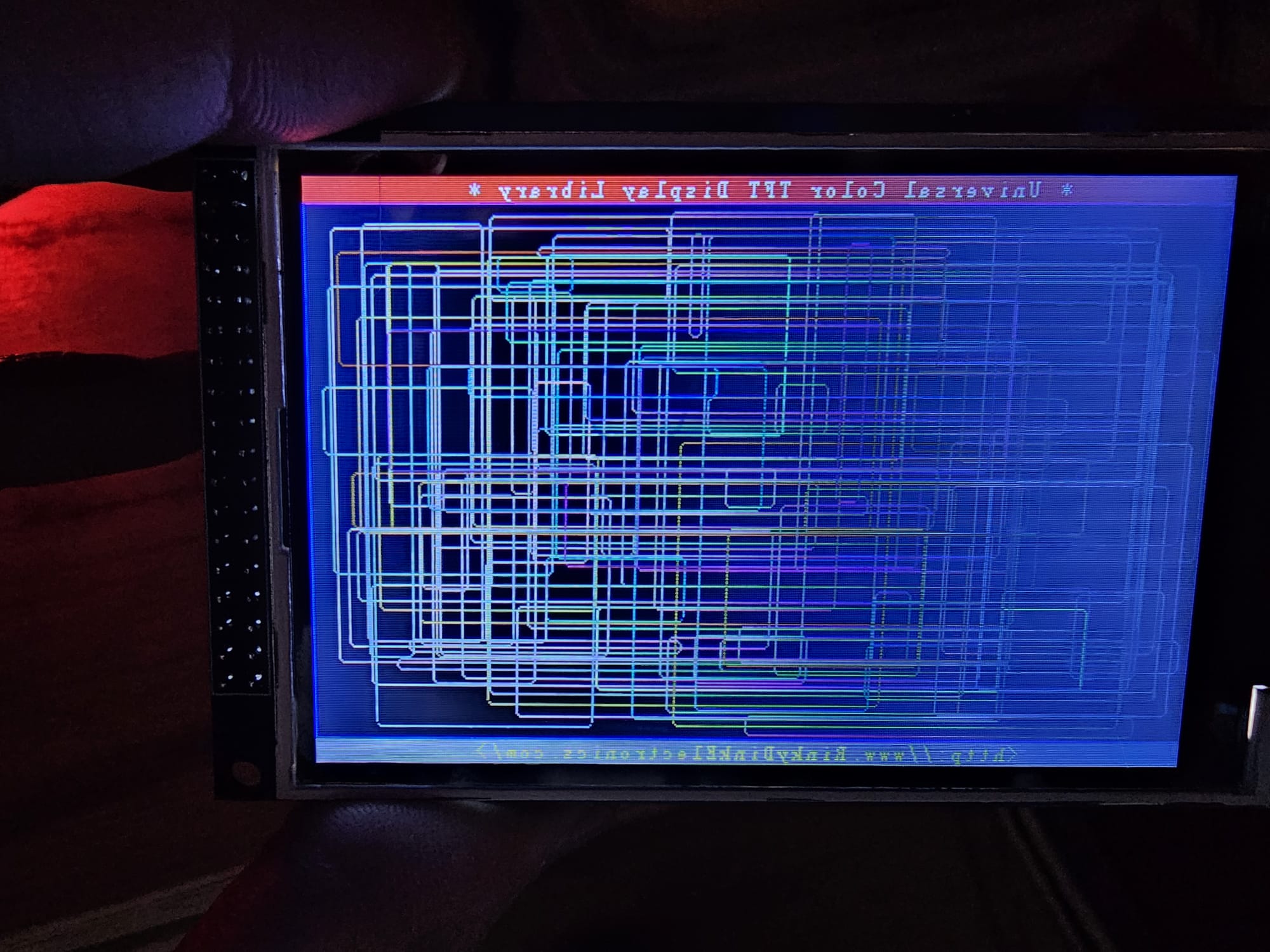 The text on the screen writes from right to left, not left to right ...