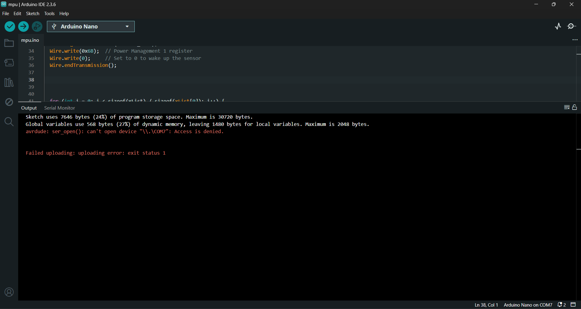 Access denied error while uploading - Uploading - Arduino Forum