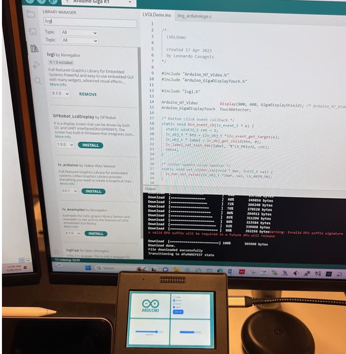 O Generates This In My New Giga Display Giga Display Shield Arduino Forum