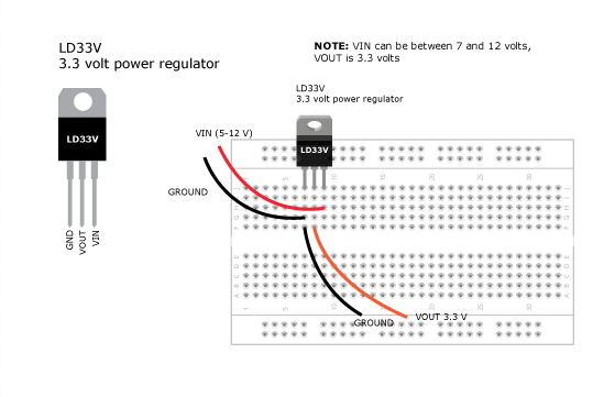 TP4056 to LD33V regulator: Voltage between OUT terminals dropping to 3 ...