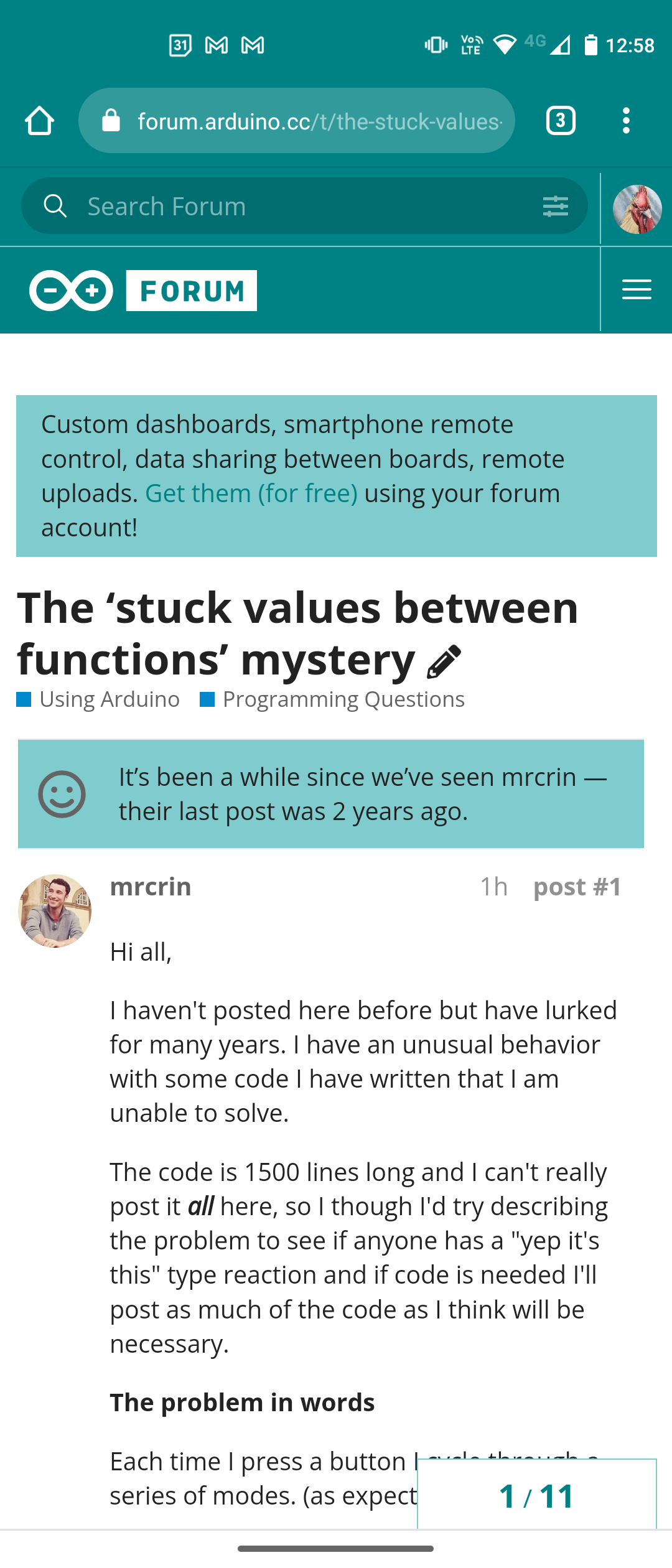 The 'stuck values between functions' mystery - Programming - Arduino Forum The 'stuck values between functions' mystery - Programming - Arduino Forum